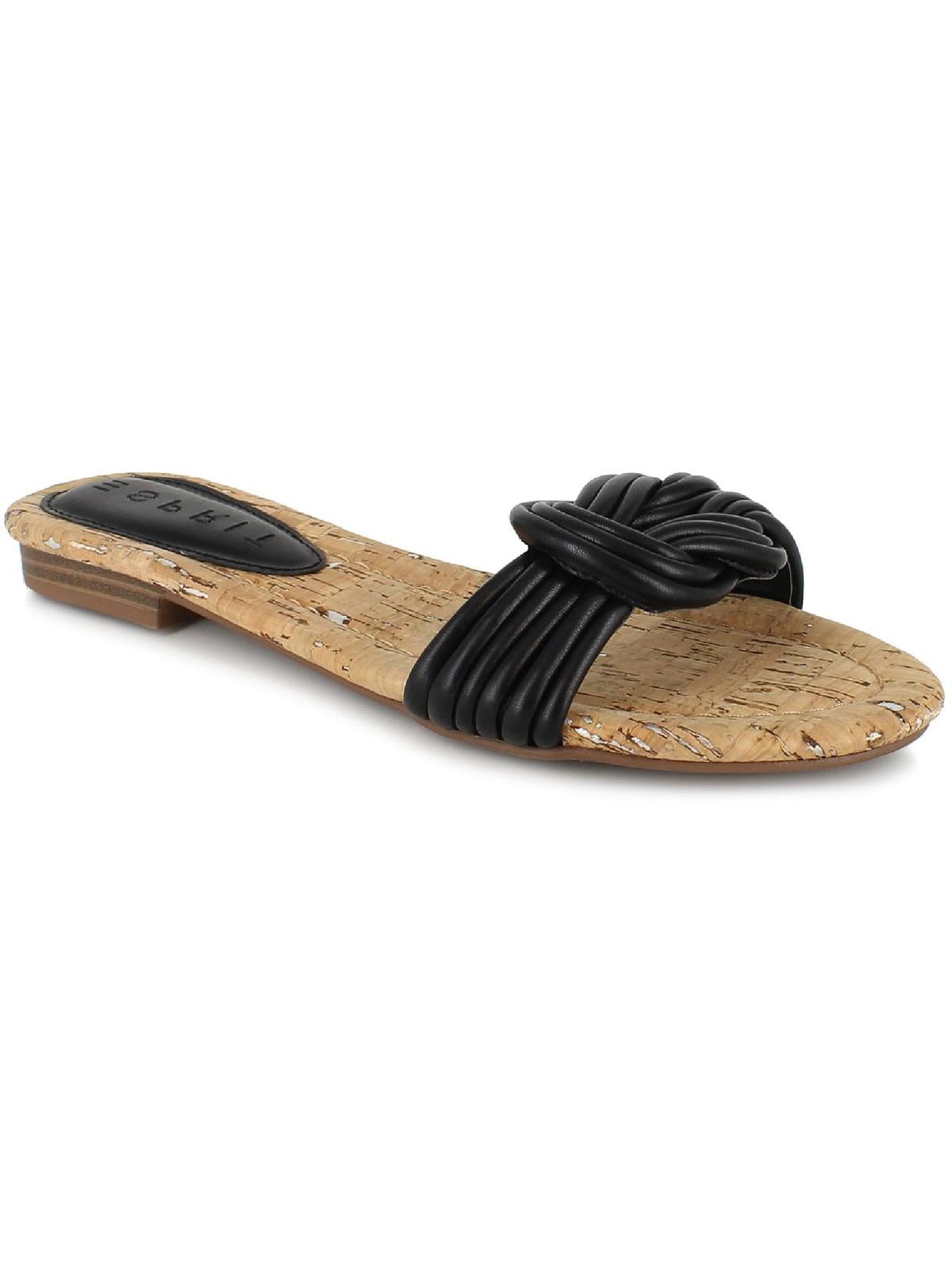 Esprit Womens Katelyn Faux Leather Flip Flop Flat Sandals - Walmart.com