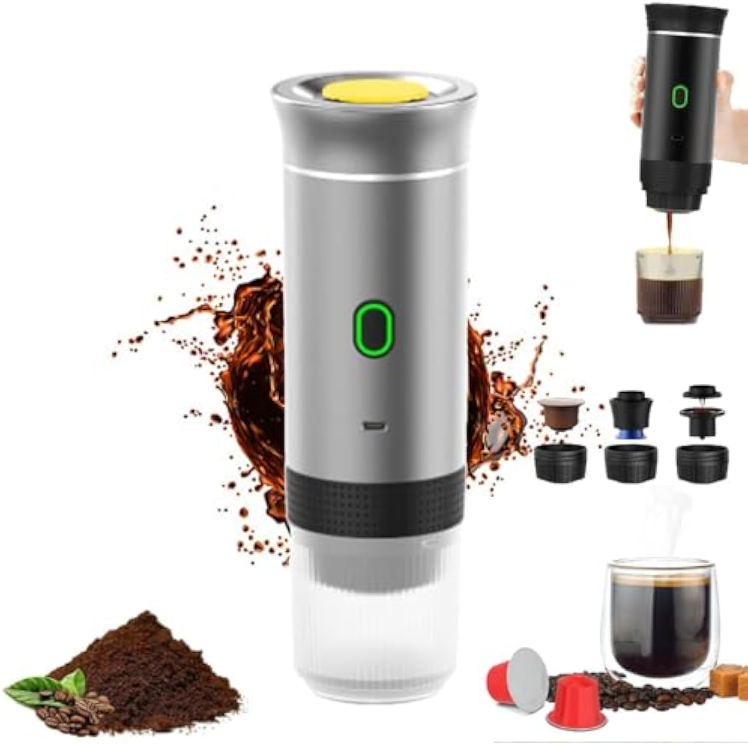 Esprova Portable Espresso Machine, Mini Travel Coffee Maker with Type ...