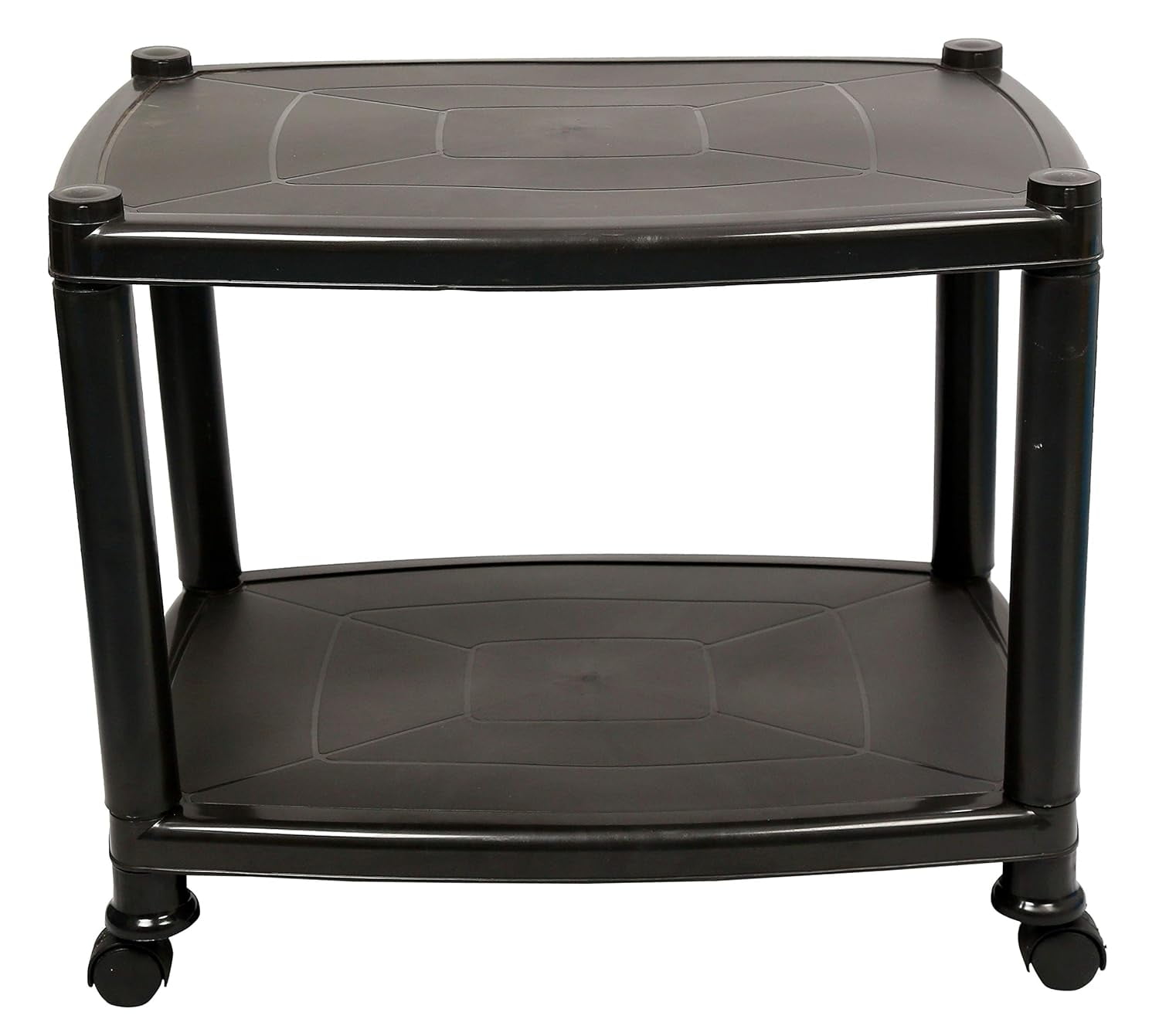 Esquire Plastic Glossy Delta Trolley Coffe Table Black - Walmart.com