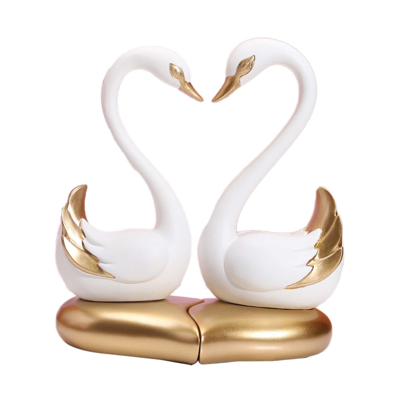Esquirla 2 Pieces Couple Swan Figurines Valentine'S Day Gift for ...