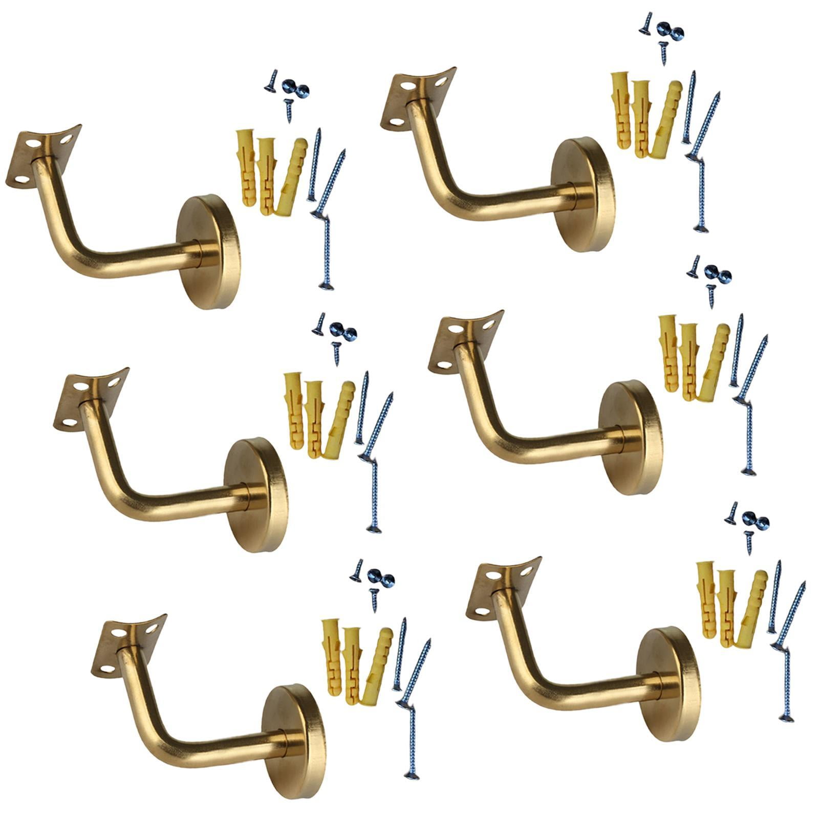 Esquirla 6Pcs Banister Support Stairs Hand Rail Brackets with Screws ...