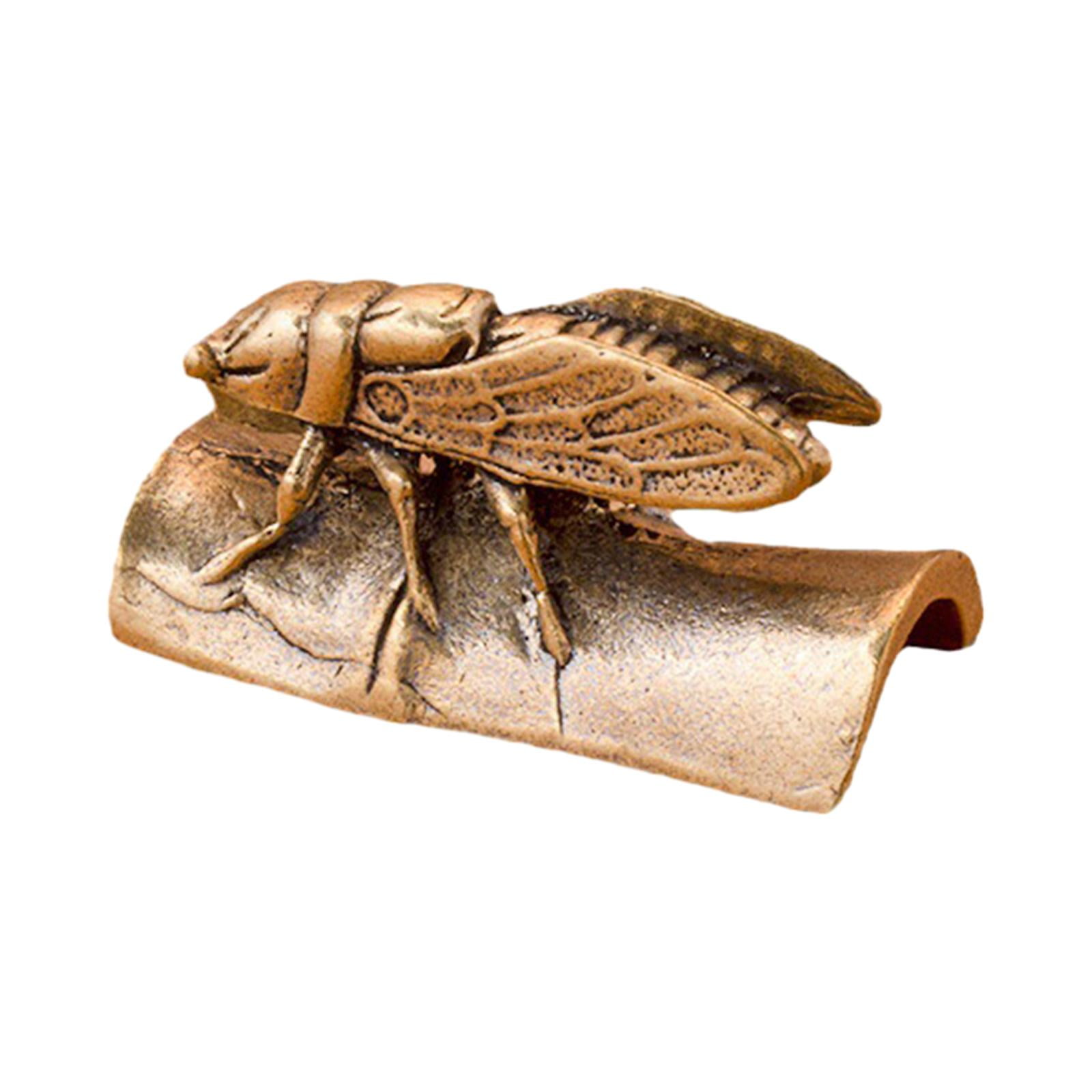 Esquirla Animal Cicada Ornament Brass Animal Statue Decor Accessories ...