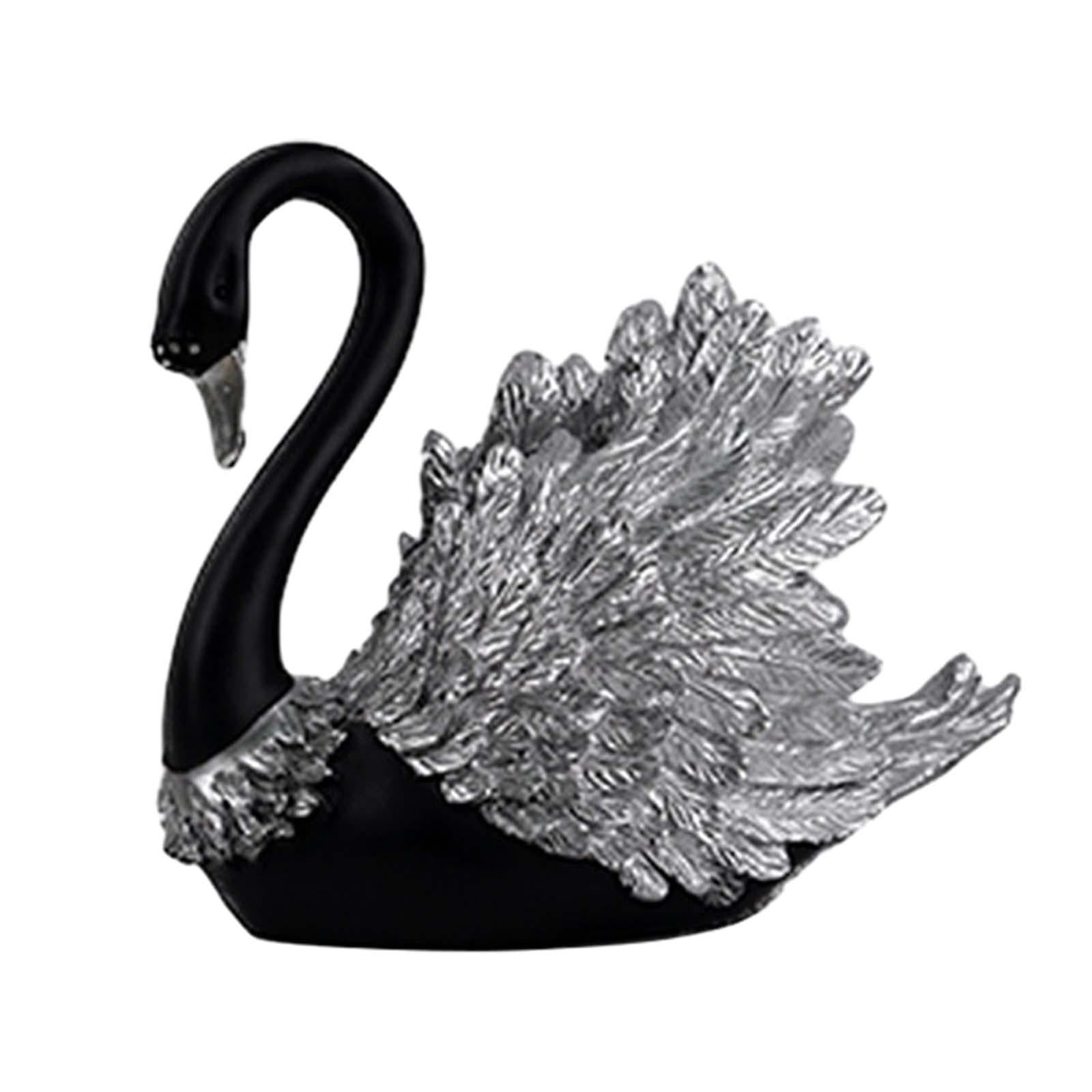 Esquirla Black Swan Figurine Desktop Ornament Collectible Modern Swan ...