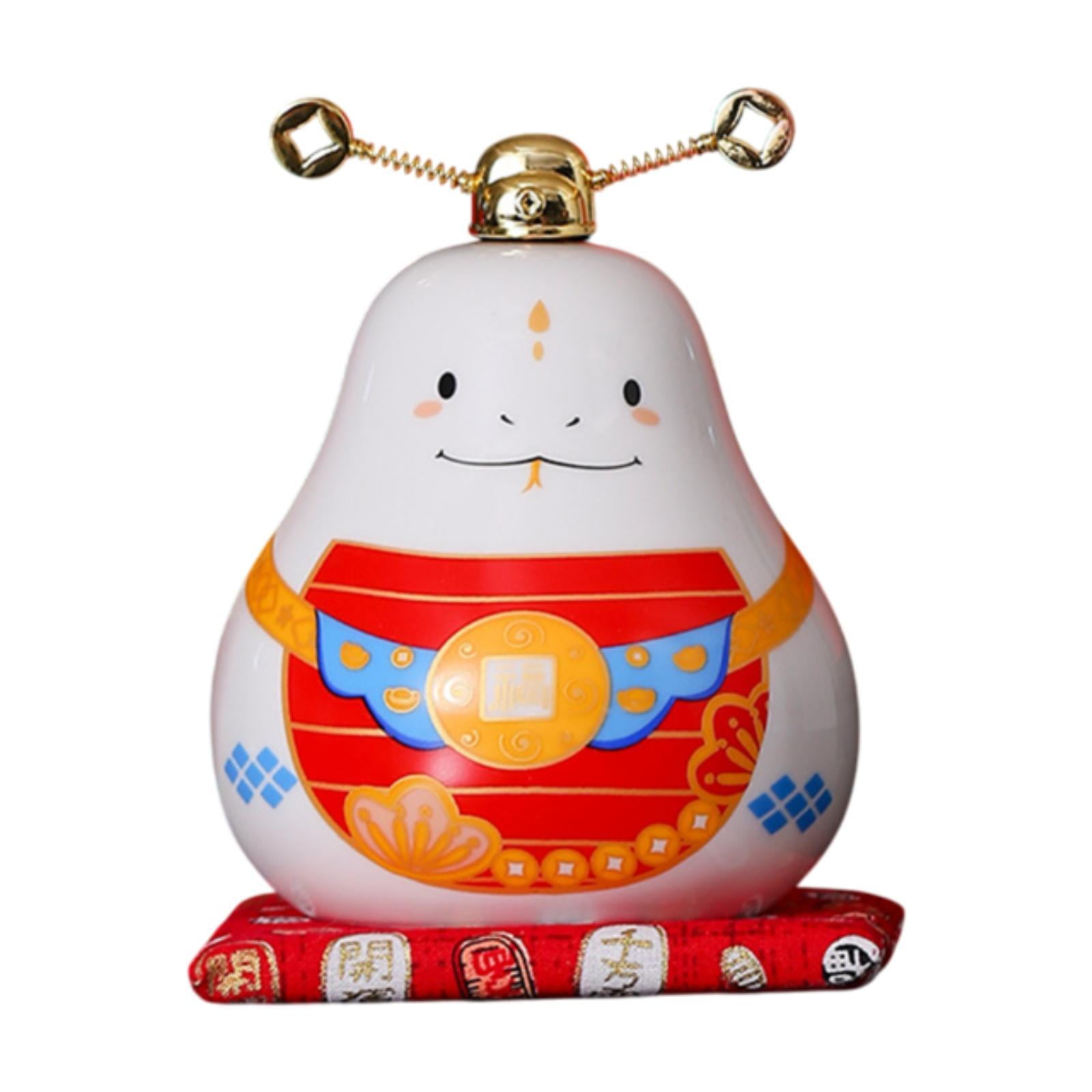 Esquirla Chinese New Year Piggy Bank Ceramic Sculpture Ornament ...