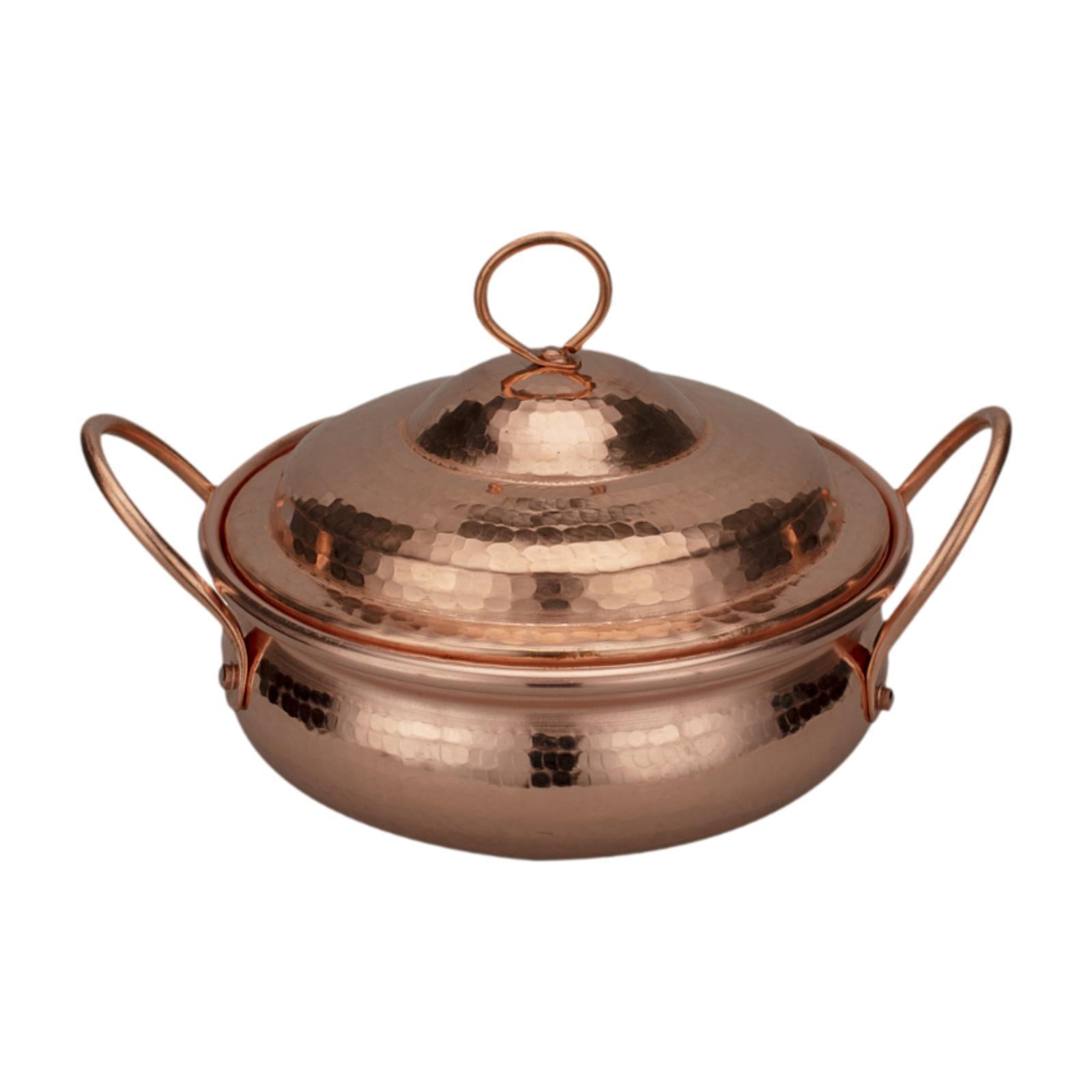 Esquirla Copper Hot Pot Copper Pot Thick Saucepan Stew Pan with Cover ...