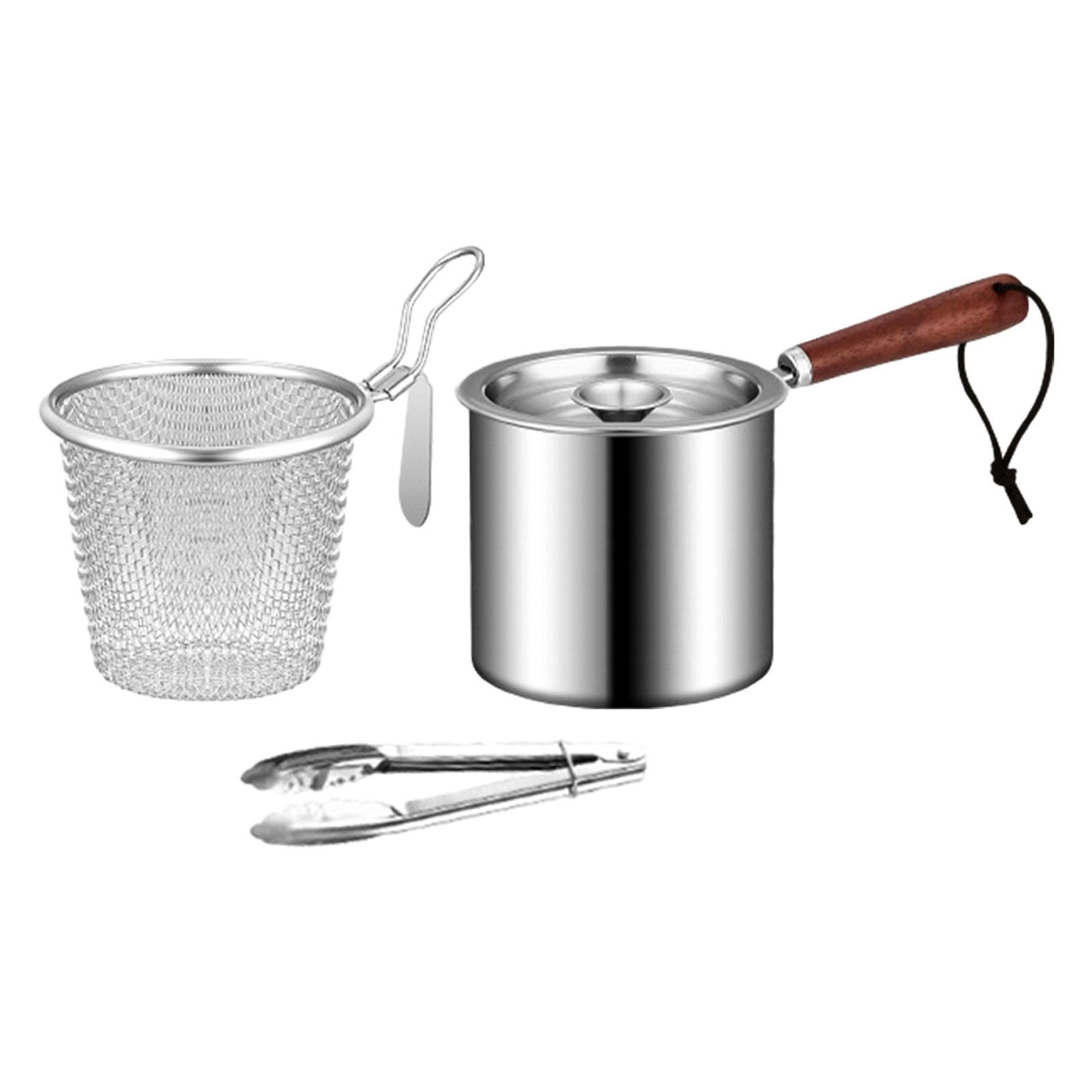 Esquirla Deep Frying Pot with Lids Frying Basket Cooking Tools Deep ...