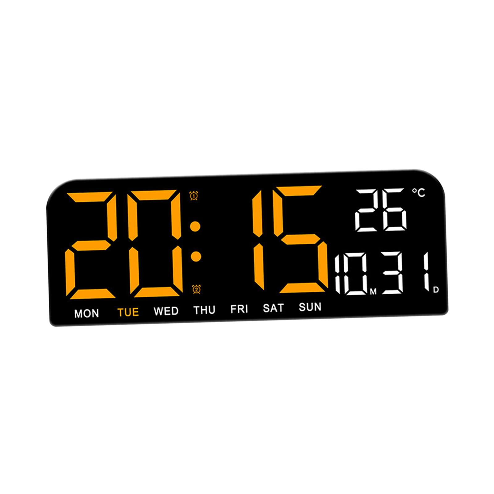 Esquirla Digital Alarm Clock 4 Level Adjustable Brightness Wall Clock ...