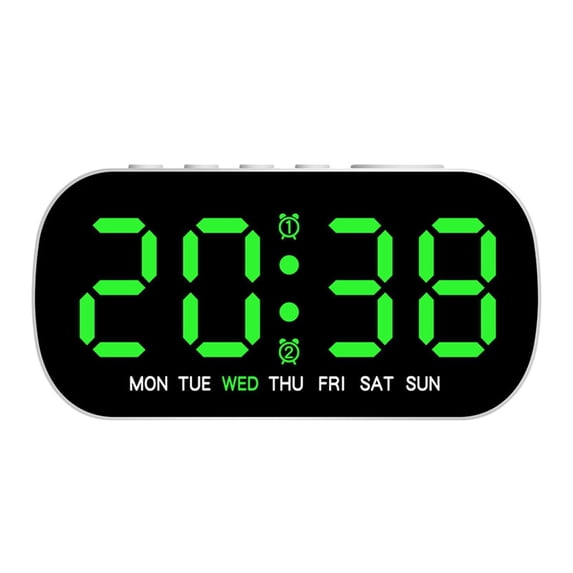Esquirla Digital Alarm Clock Modern LED Alarm Clock Calendar Clock ...