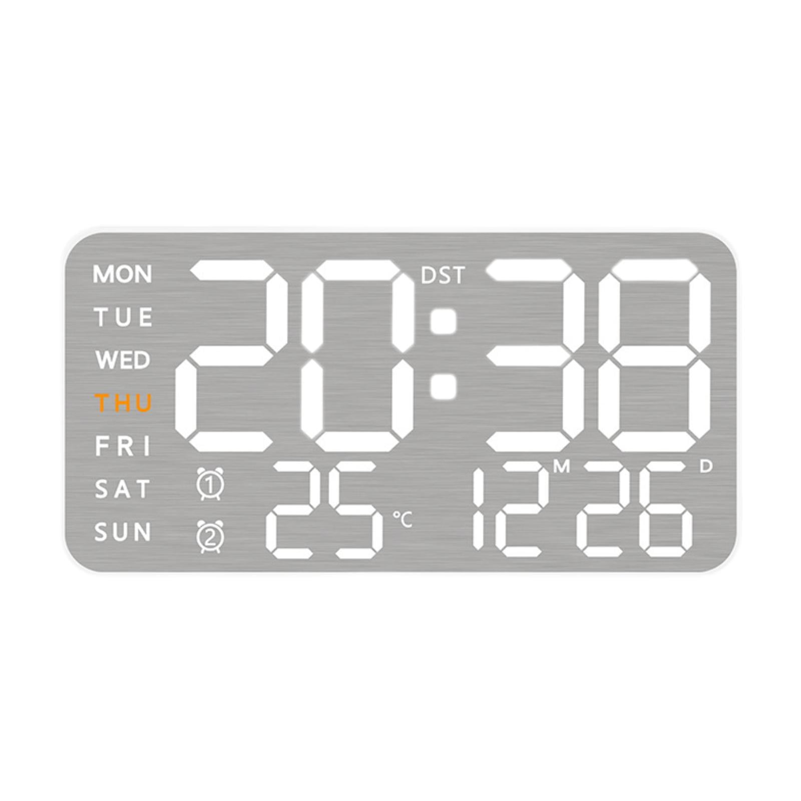 Esquirla Digital Wall Clock with Week Month Date Display for Office ...