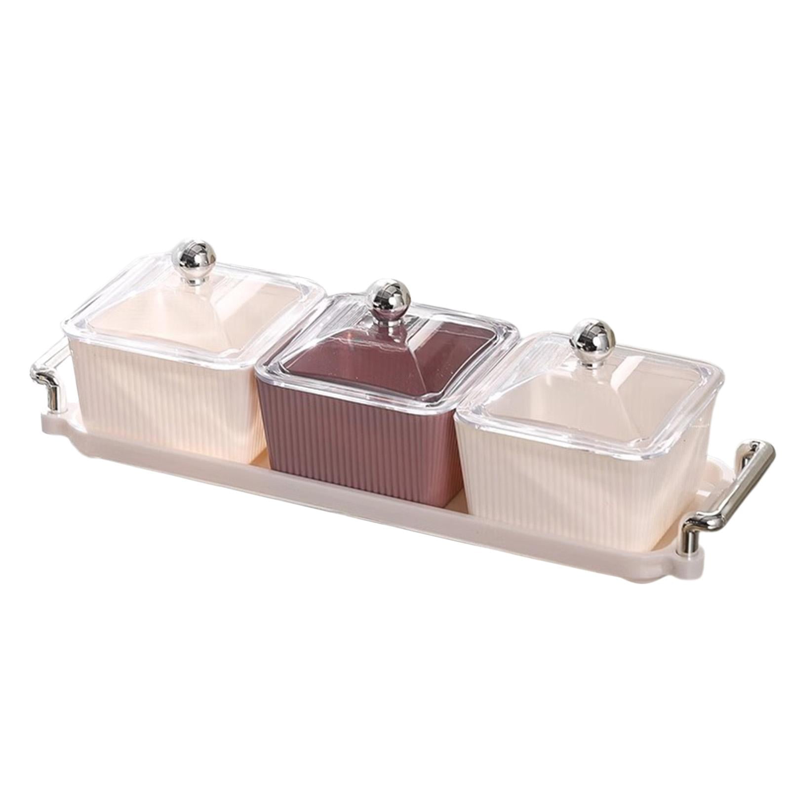 Esquirla Divided Serving Dish Kitchen Condiment Organizer with Lid and ...