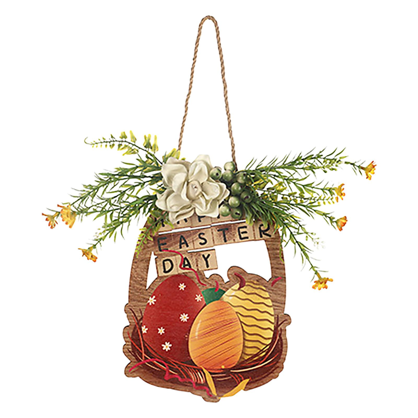 Esquirla Easter Door Sign Wooden Hanging Sign Ornament Craft Plaque ...