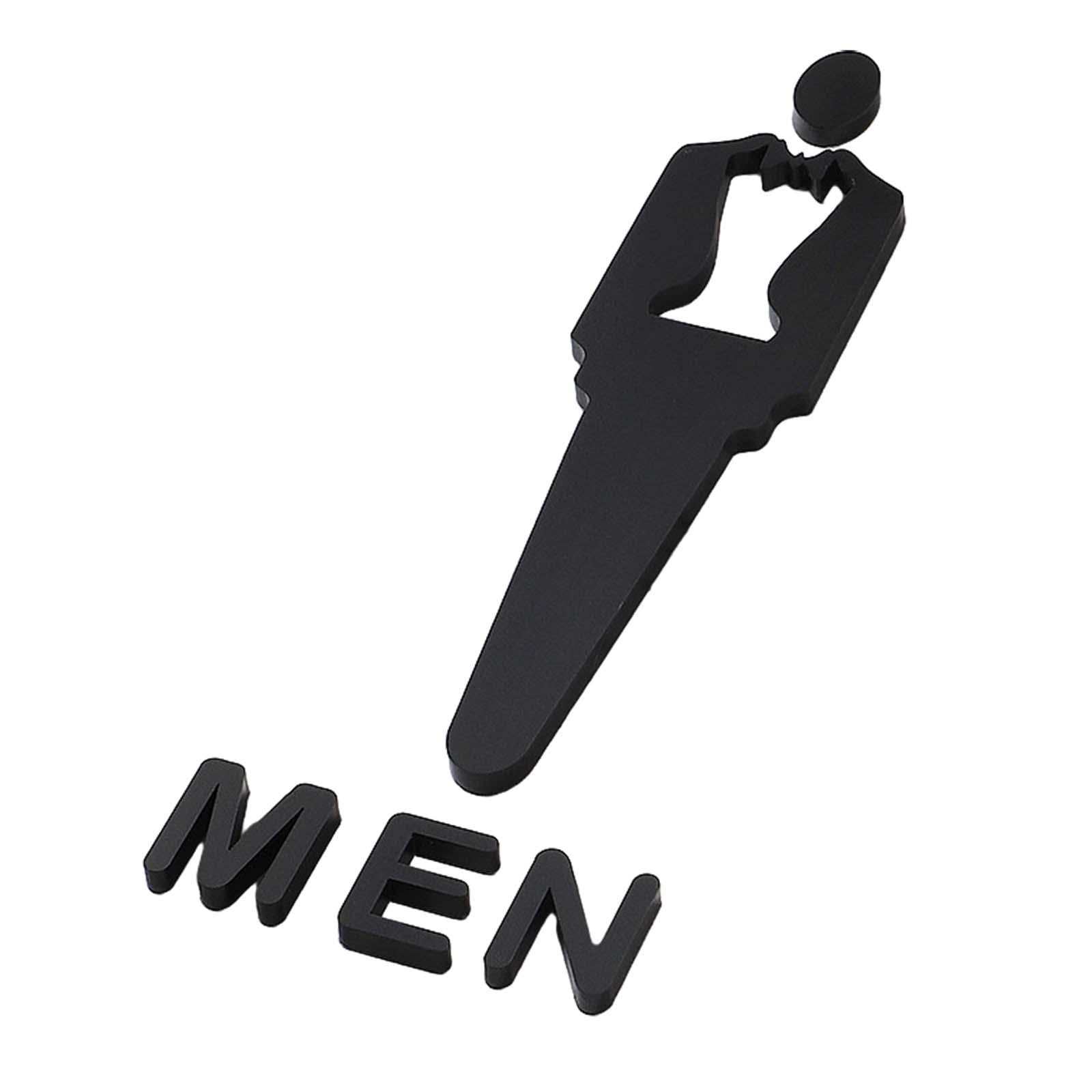 Esquirla Easy Install WC Sign Toilet Door Sign Board Self Stick Signage ...