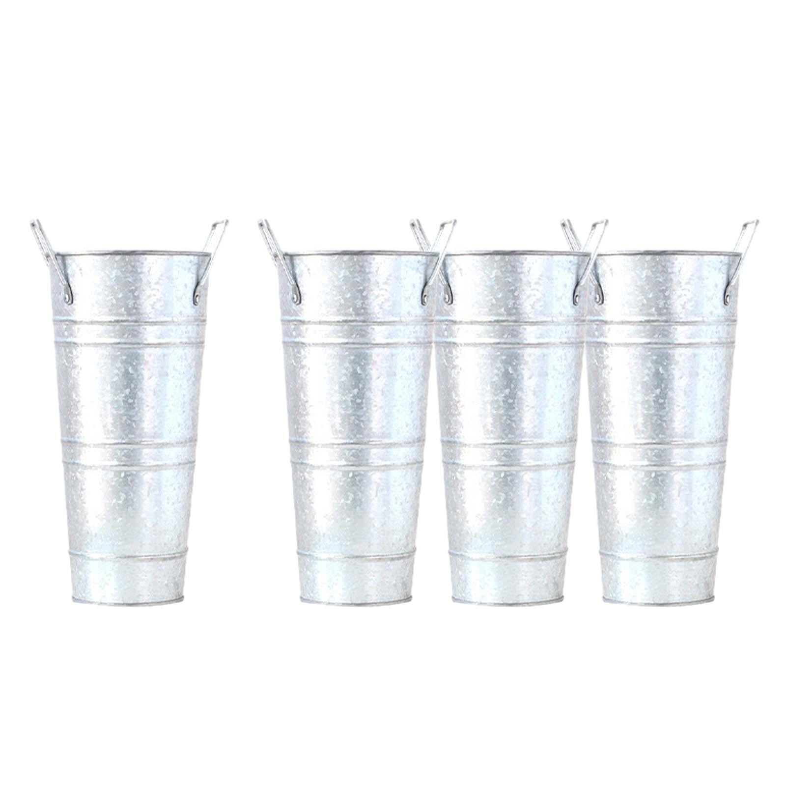 Esquirla Flower Bucket Pots Metal Farmhouse Flower Vases Decorative ...