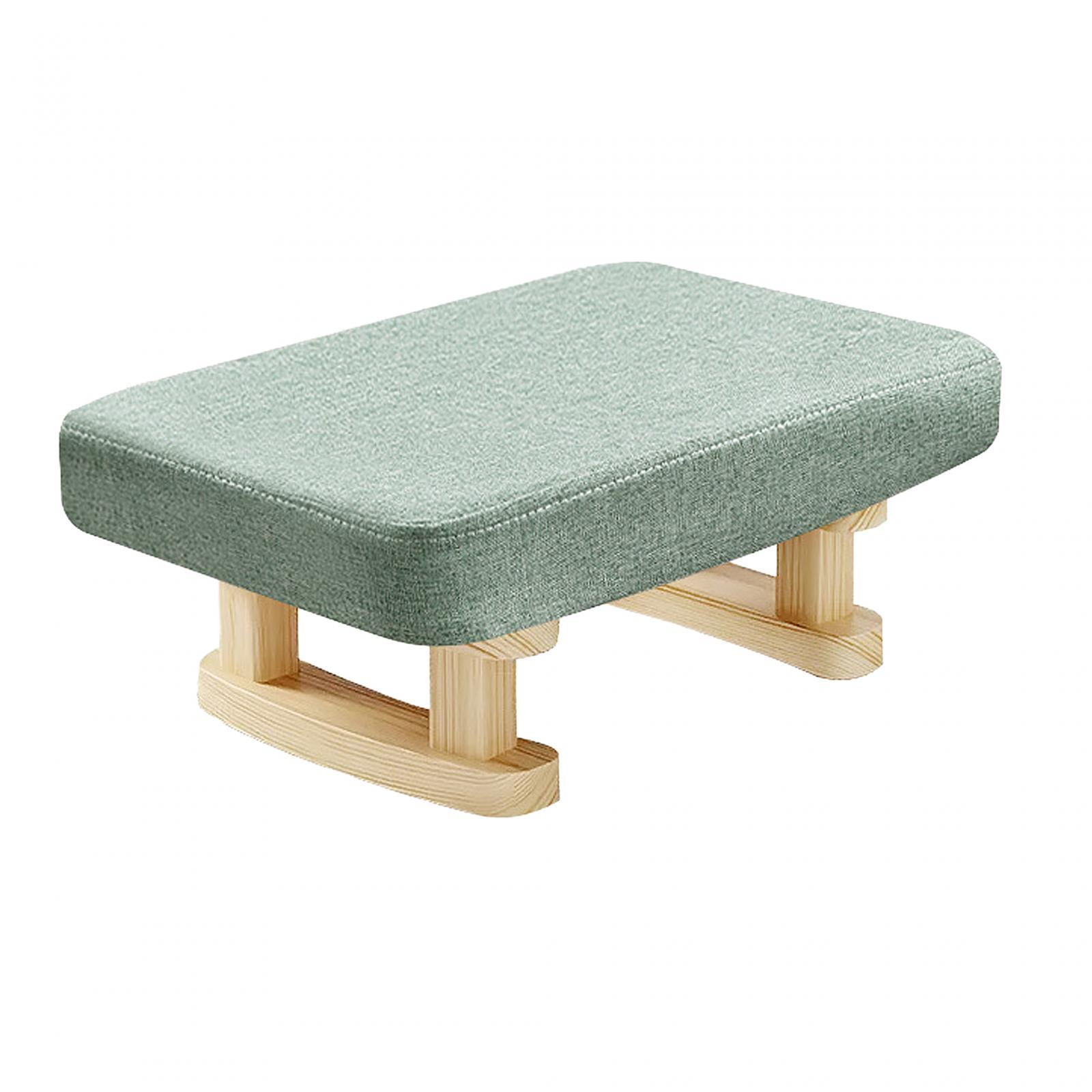 Esquirla Footrest with Wooden Legs Low Stool Padded Footstool for Desk ...