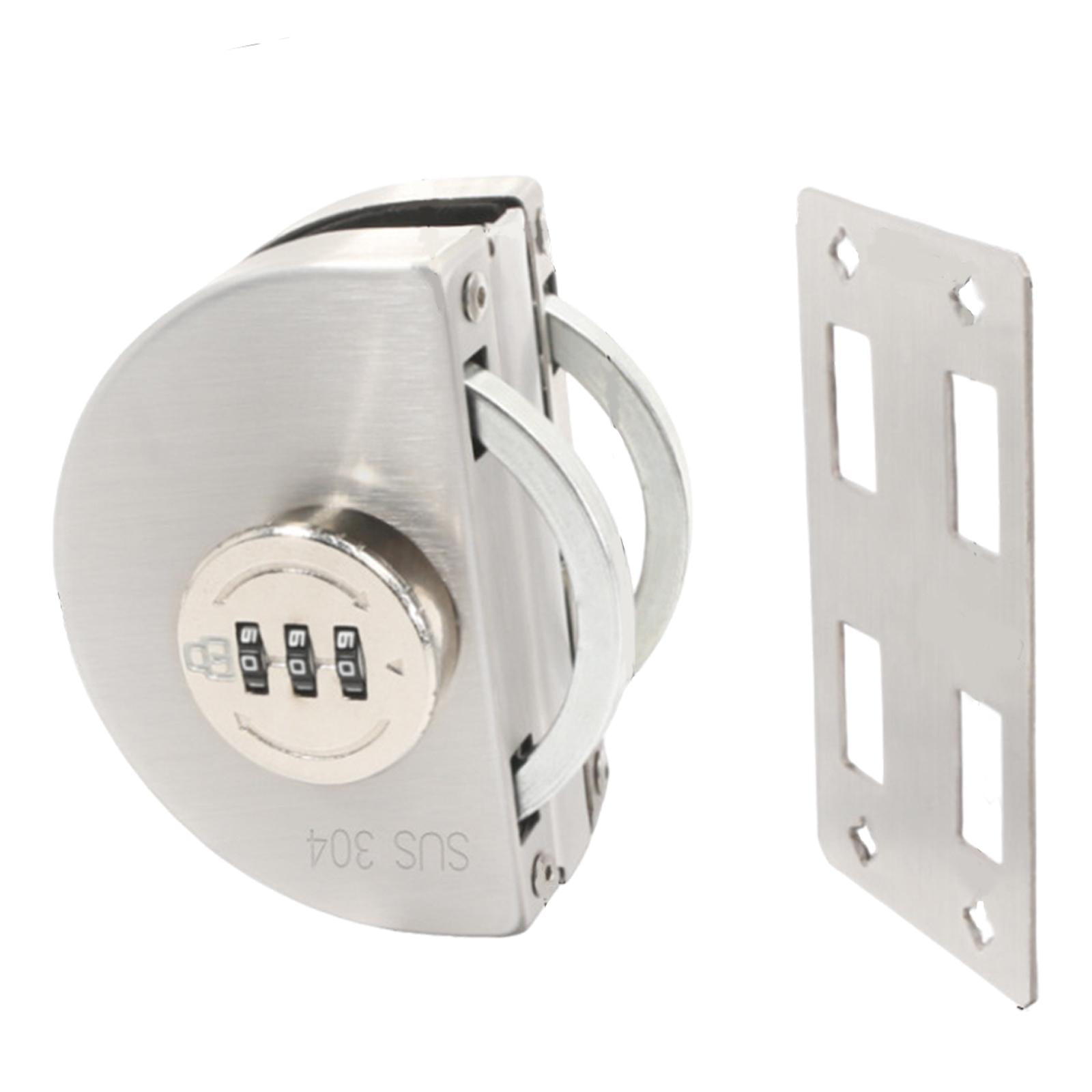 Esquirla Frameless Glass Door Lock Push Sliding Door Lock Stainless ...