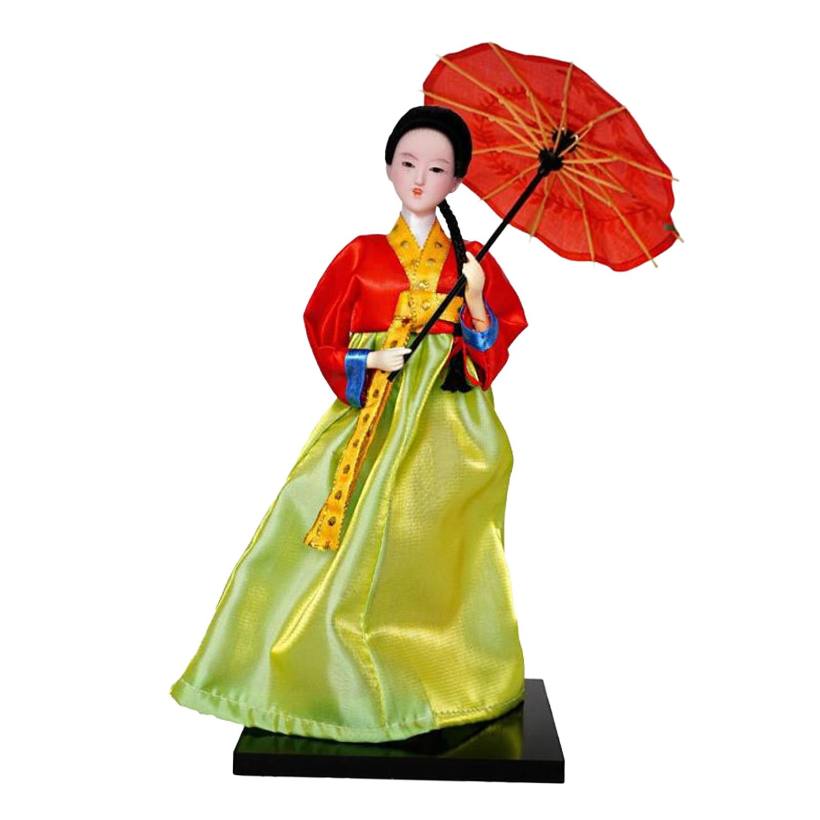 Esquirla Geisha Kimono Figurine Korean Hanbok Doll Antique Asian ...