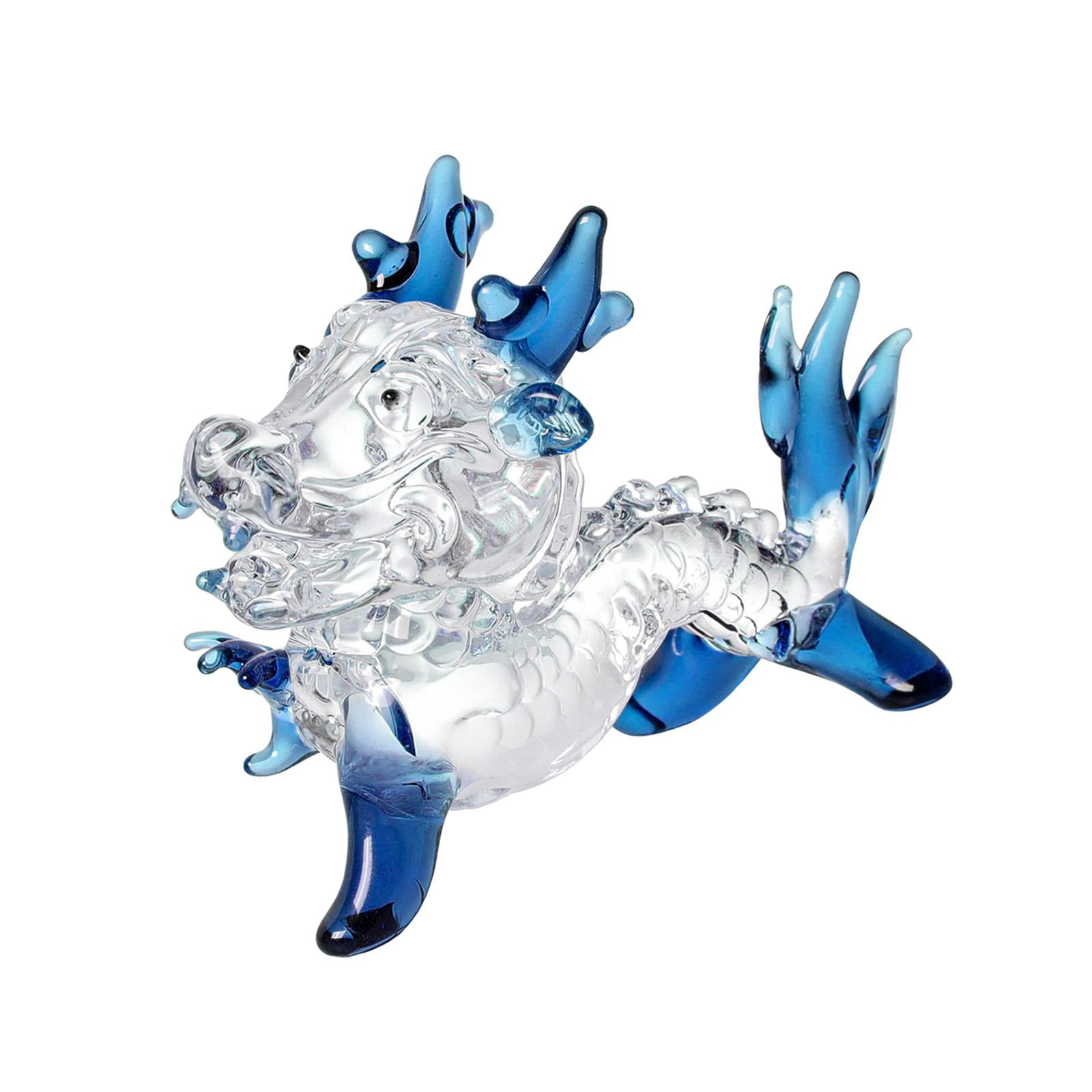 Esquirla Glass Dragon Figurine Animal Sculpture Art Decorative ...