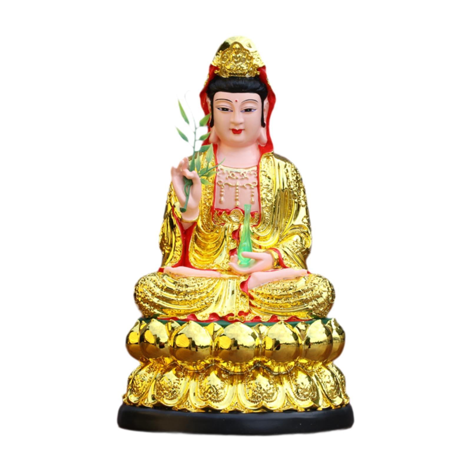 Esquirla Guan Yin Statue Kuanyin Statue Buddhist Statue on Lotus 12 ...