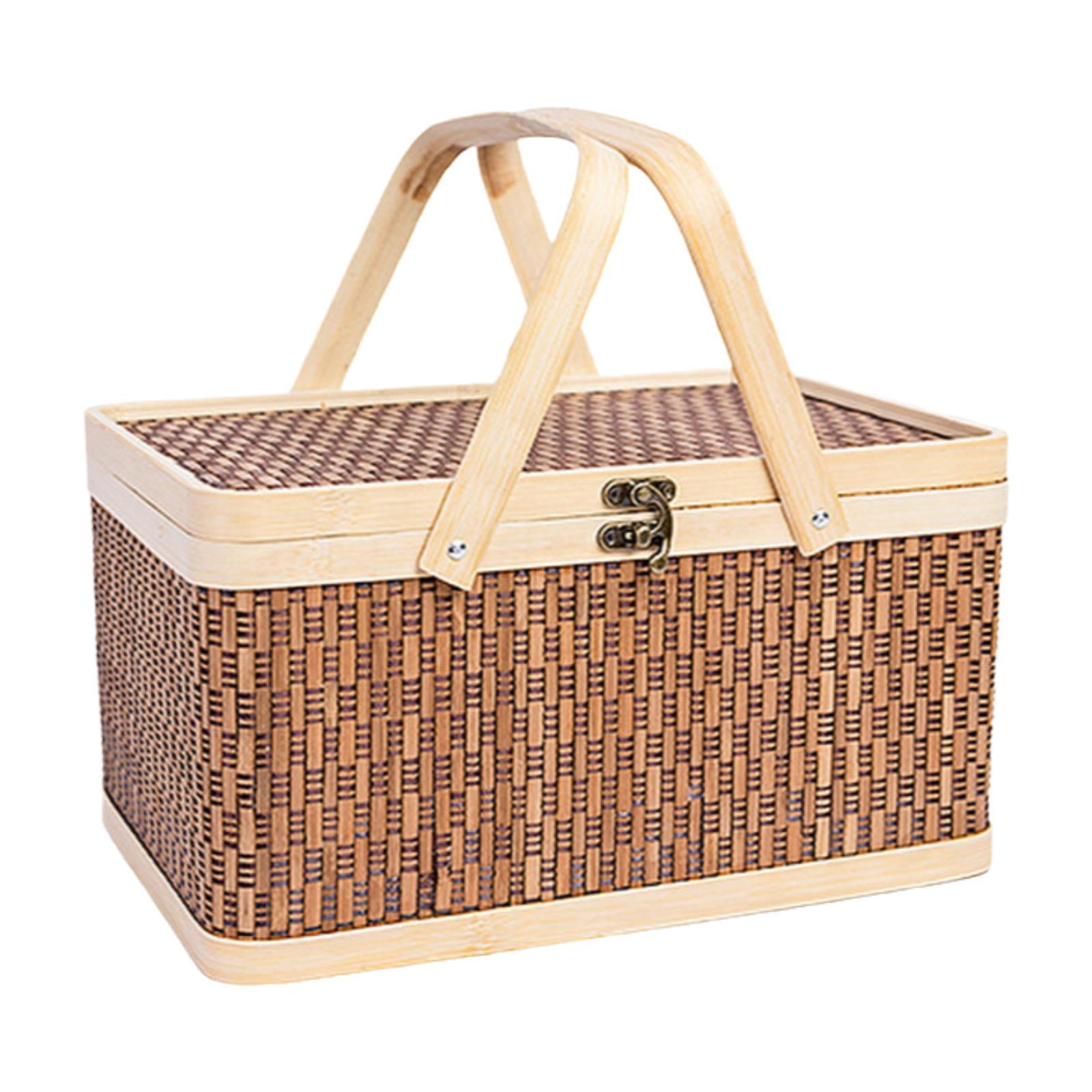 Esquirla Handwoven Basket Shopping Basket with Handle Gift Packing ...