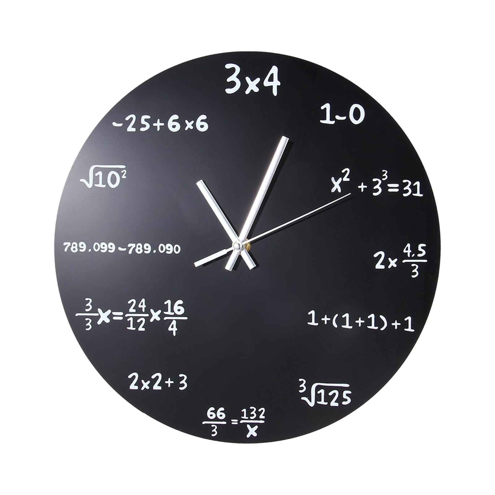 Esquirla Math Wall Clock Round Wall Decor Mathematics Decoration Non ...