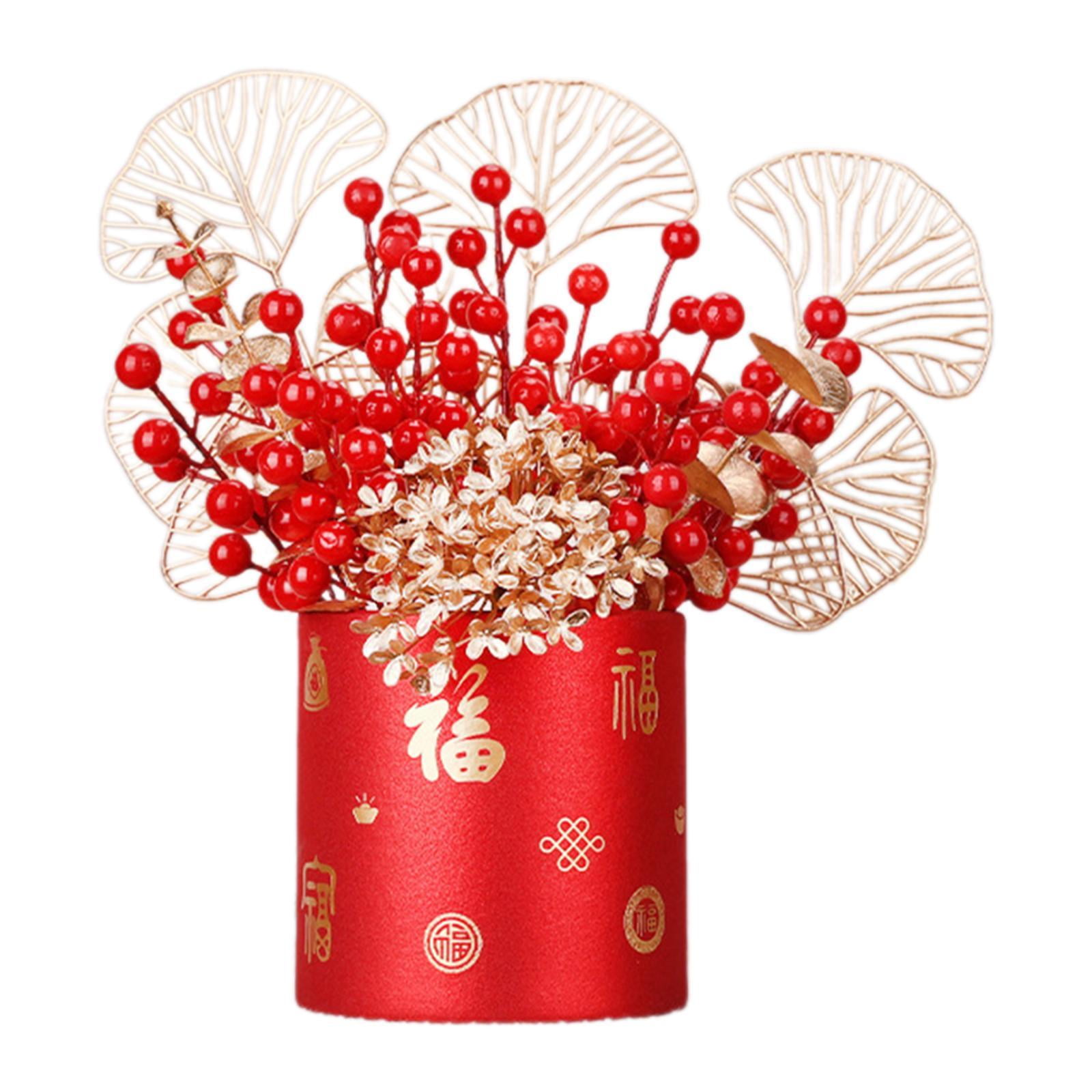 Esquirla New Year Blessing Bucket Chinese Good Luck Bucket Gift Plant ...