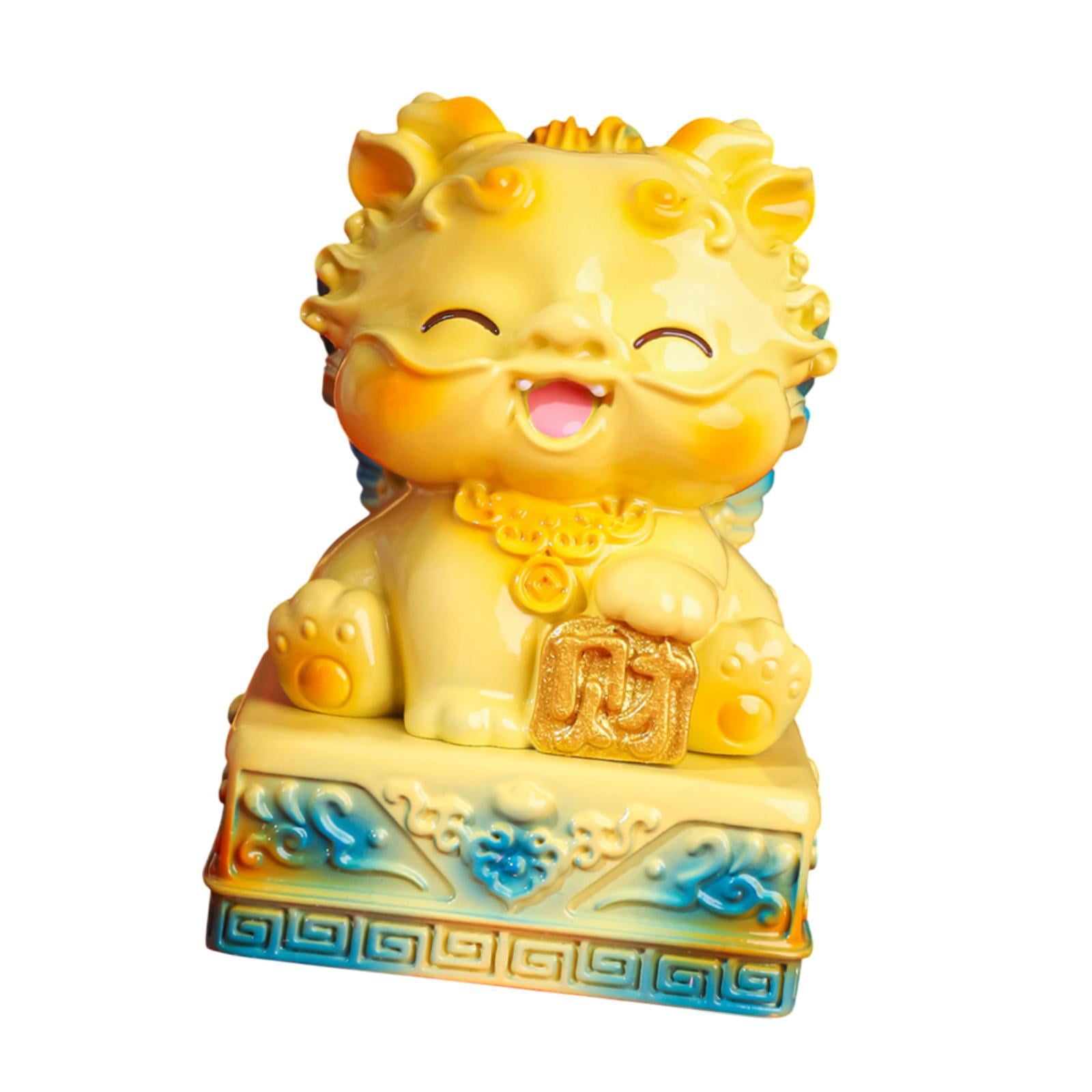 Esquirla Pi Yao Jade Seal Statue Fengshui Resin Figurine Collectible ...