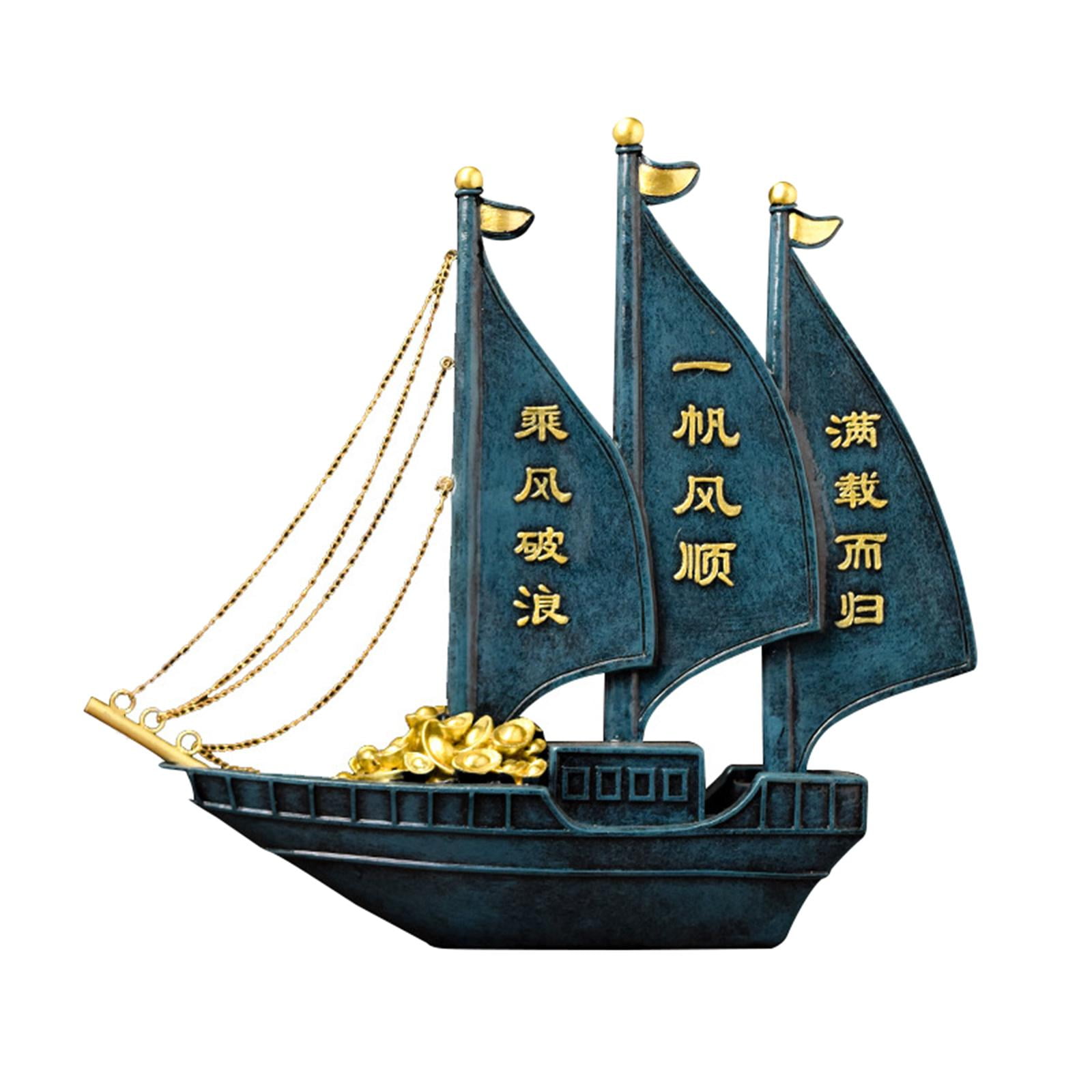 Esquirla Sailboat Figurine 2024 Chinese New Year Gift Collection Feng ...