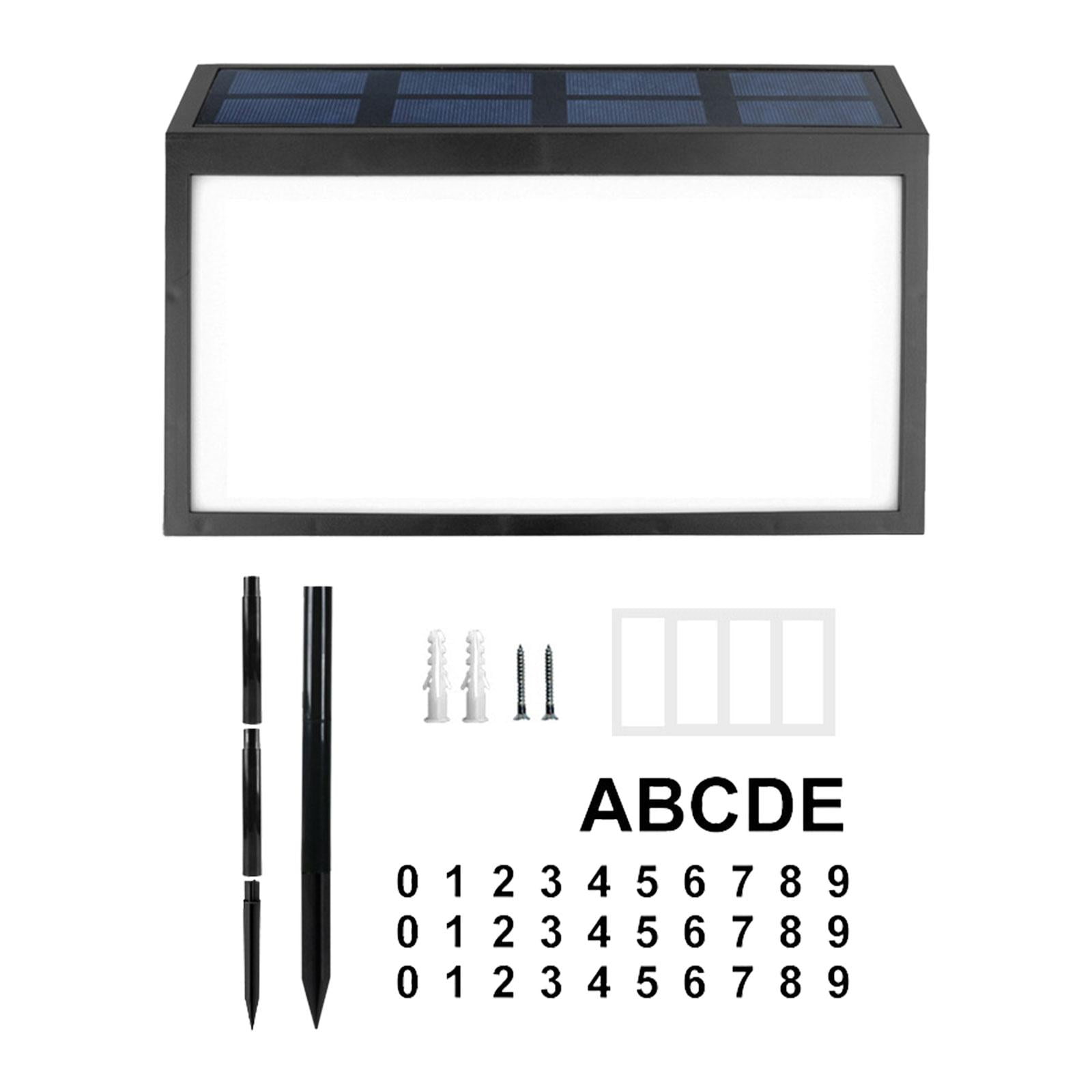 Esquirla Solar Power Address Sign House Numbers for Outside Solar ...