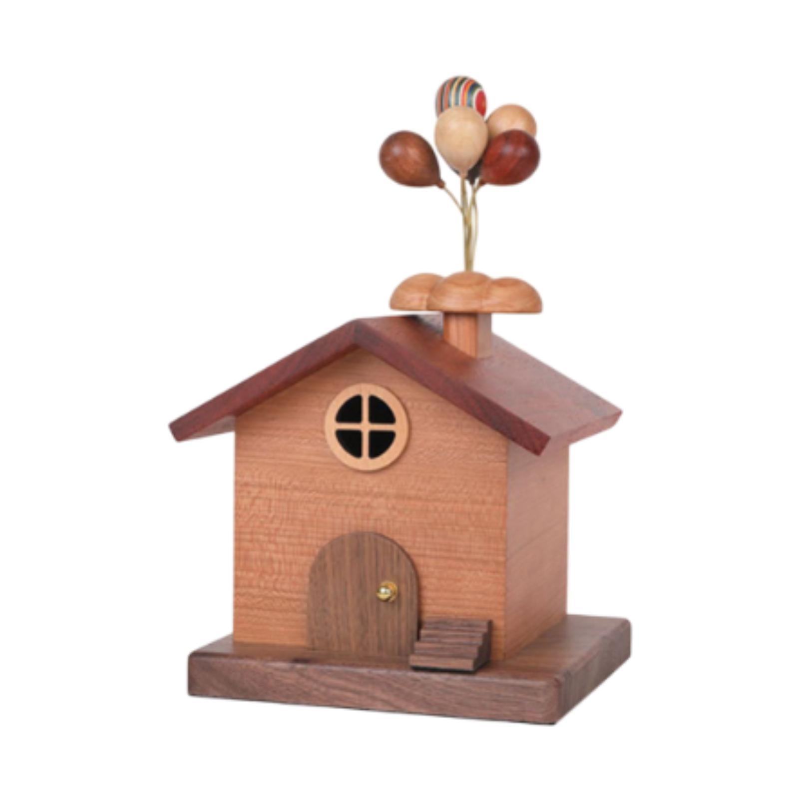 Esquirla Wood House Money Bank Collectible Sculpture Cute Holiday Gifts ...