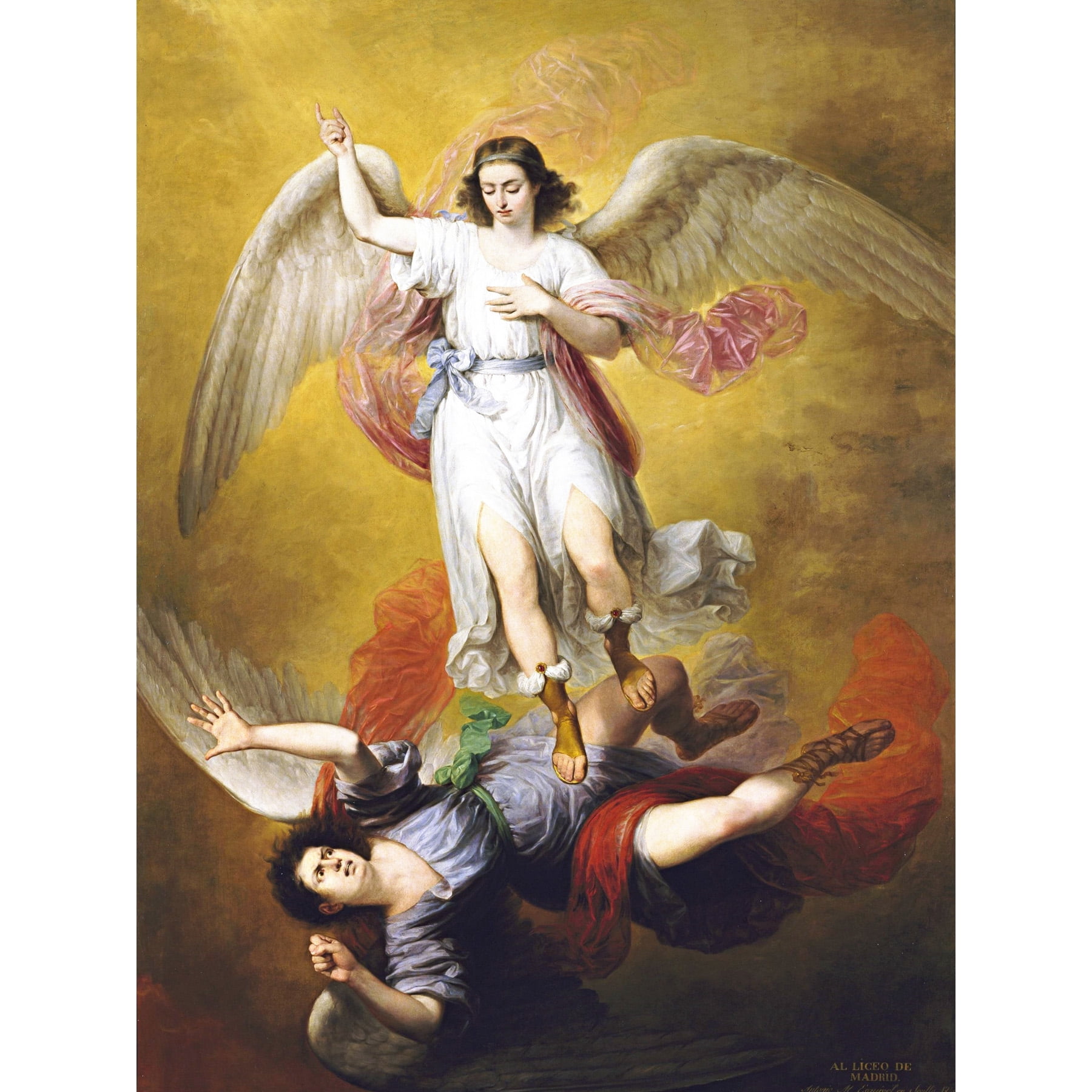 Esquivel The Fall Of Lucifer Angel Biblical Bible Painting Extra Large ...
