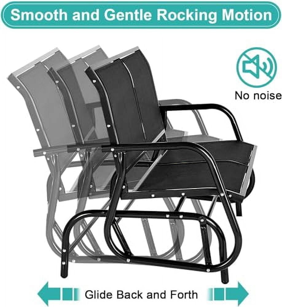 Esright Outdoor Glider Bench for 2 Person Outside Patio Gliders ...