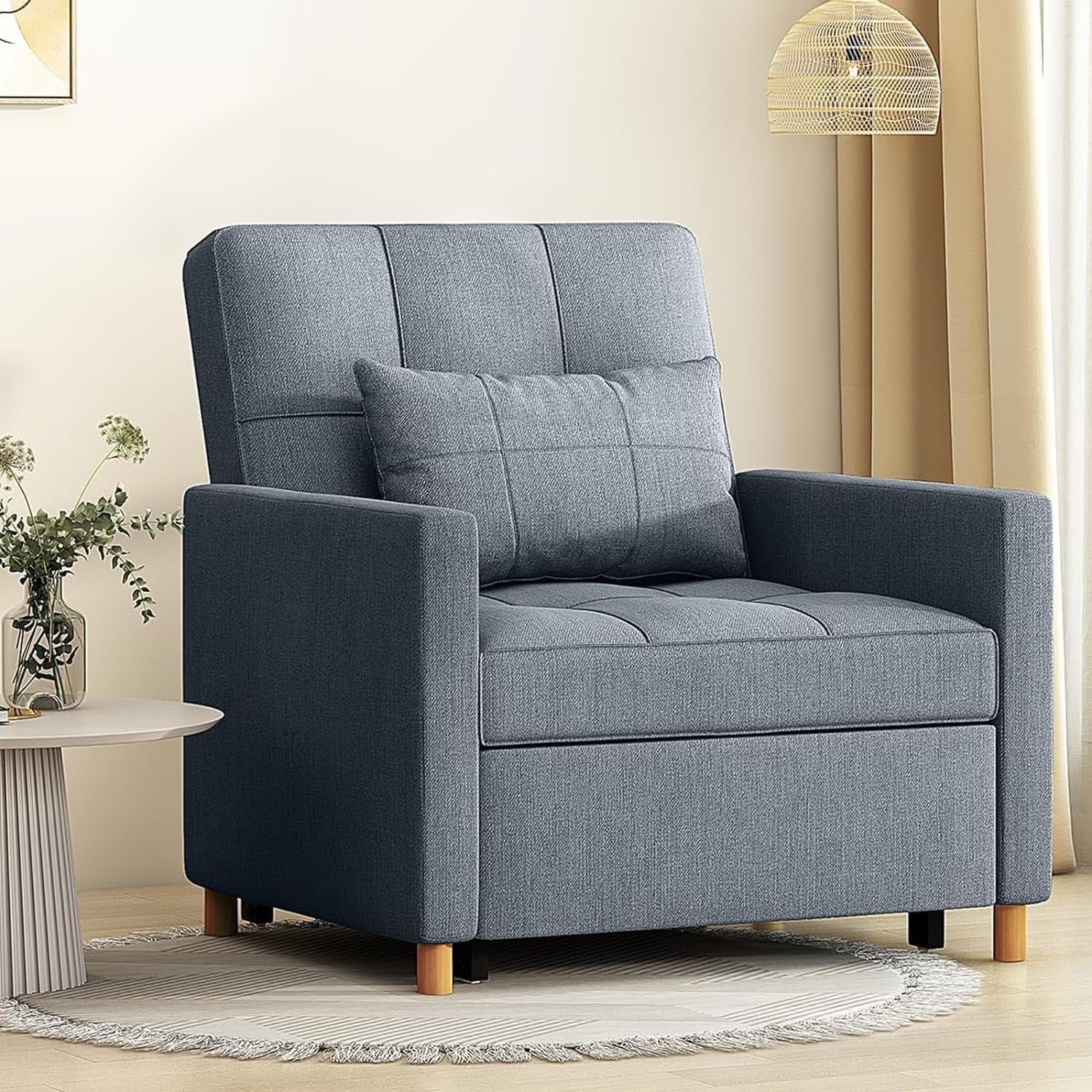 Esright Sleeper Chair, 3 in 1 Chair Bed for Adults, Single Sofa Bed ...