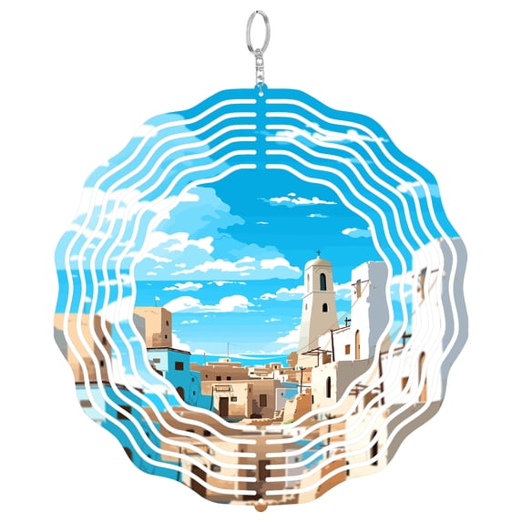 Essaouira Morocco Coastal 3D Wind Spinner Stainless Steel Kinetic Yard ...