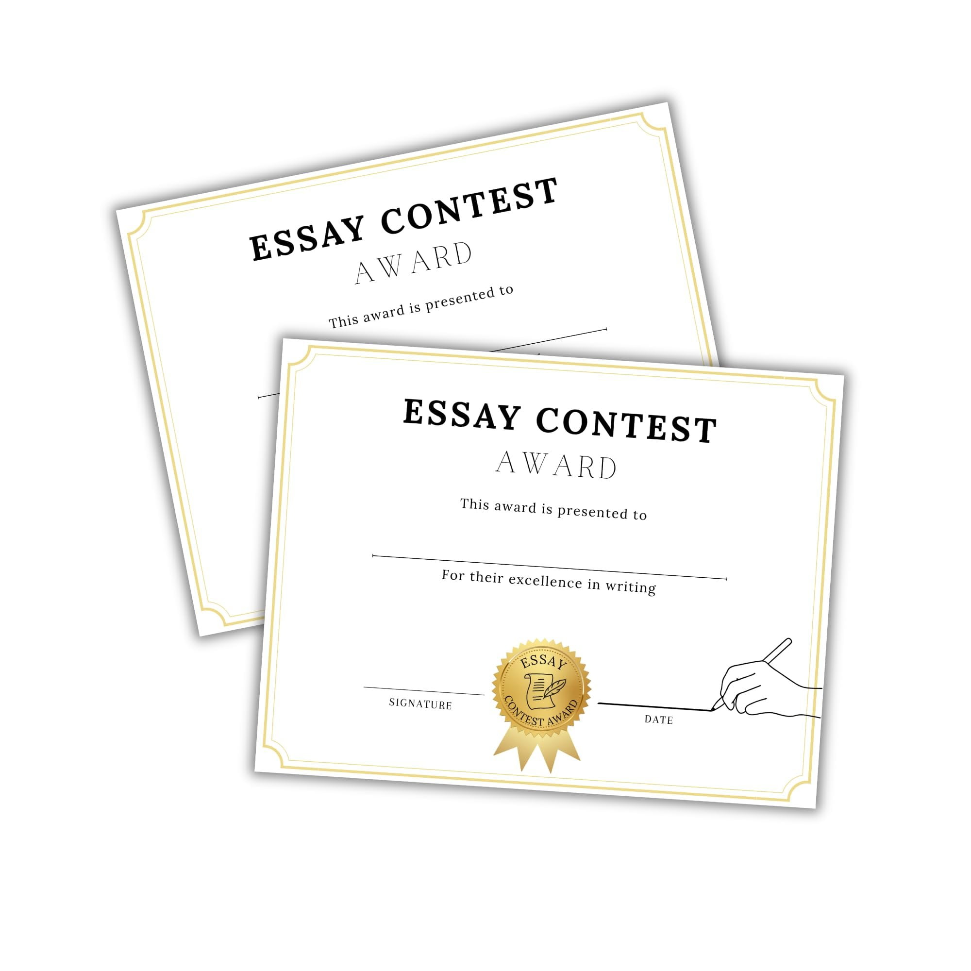 Essay Writing Contest Awards 30pk 8.5x11 Certificate of Excellence ...