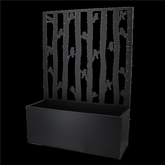 Esschert Design PY127 55 in. Bird Design Planter with Trellis, Metal ...