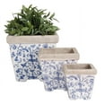 Esschert Design Aged Ceramic Square Nesting Pots - Set of 3 - Walmart.com