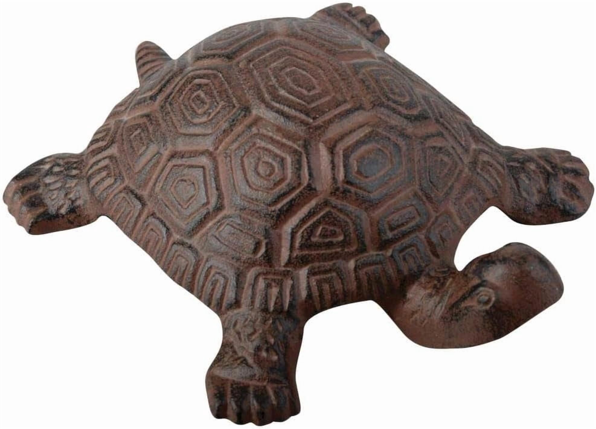 Esschert Design Cast Iron Decorative Turtle, Large, Antique Brown ...