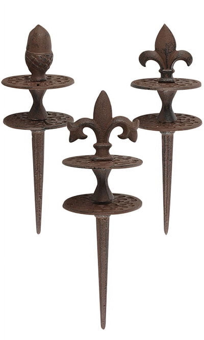 Esschert Design USA Set of 3 Cast Iron Hose Guides with Decorative ...