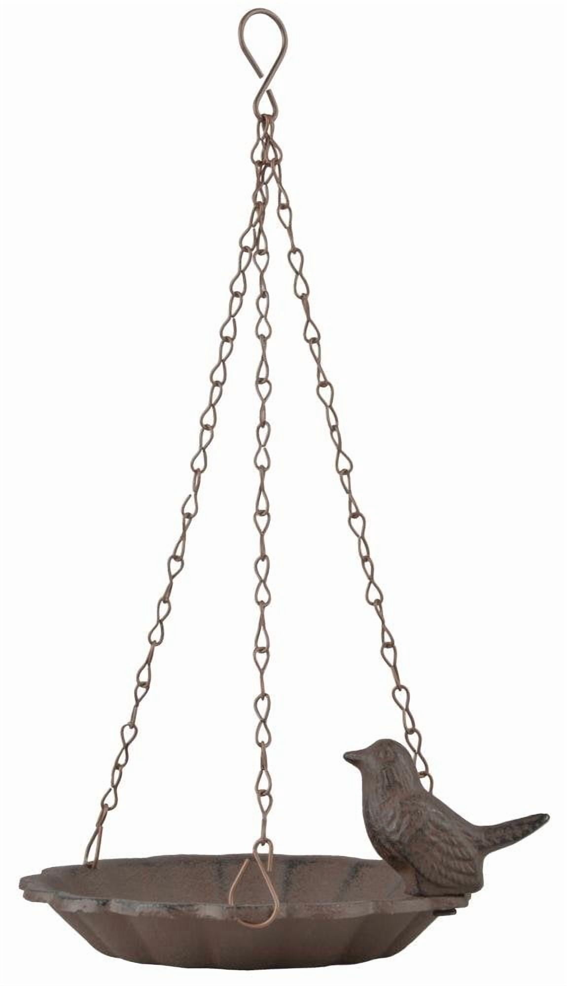 Esschert Design FB378 Cast Iron Hanging Bird Bath and Feeder 6 Inch ...