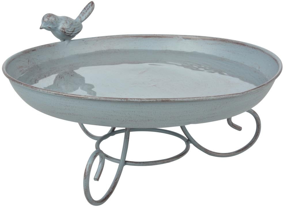 Esschert Design FB401 Series Standing Bird Bath, 8.5 x 8.5 x 4.6 inches ...