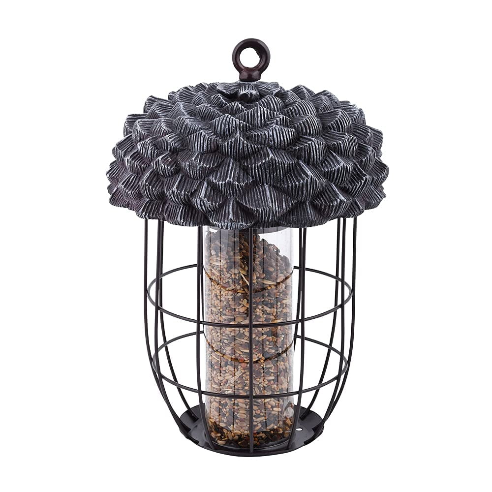 Esschert Design FB418 Acorn Silo Feeder, Black - Walmart Business Supplies
