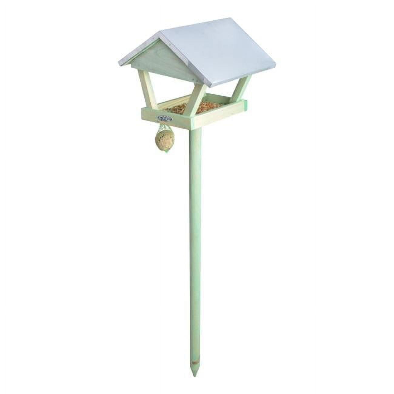 Esschert Design FB72 Bird Feeder with Galvanized Roof on Stake, Light ...
