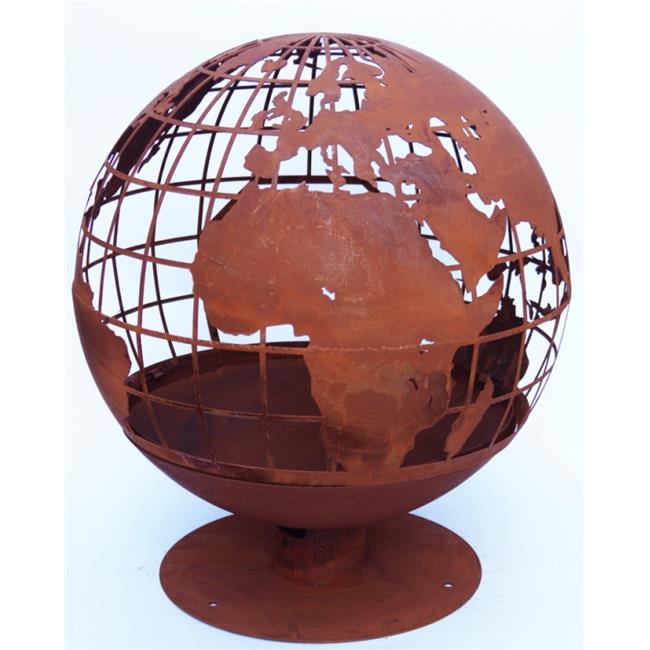 Esschert Design FF1042 Earth Fire Sphere, Rust Finish - Large - Walmart.com