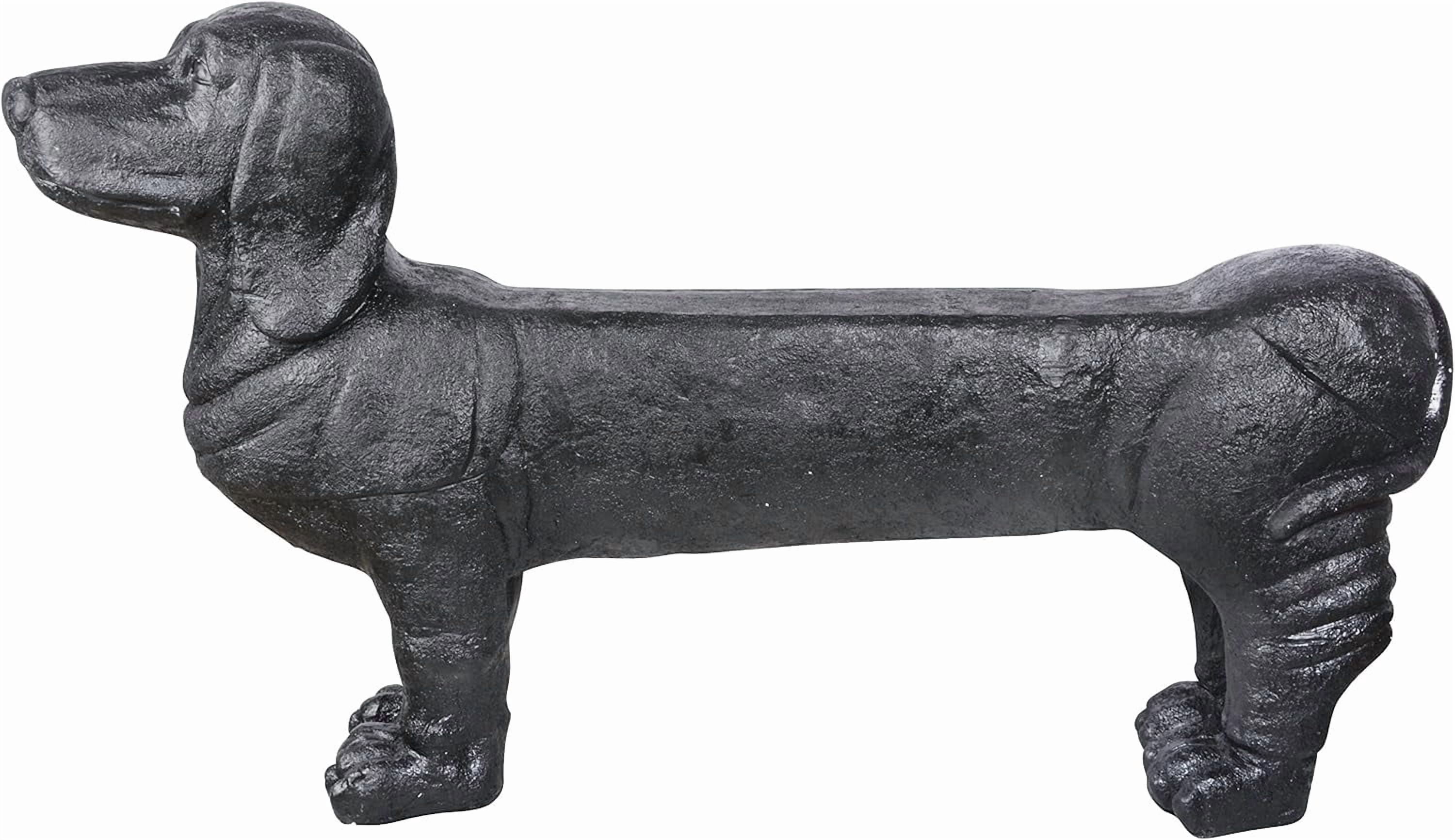 Esschert Design AV12 Home Decor Dachshund Dog Bench, 9.75 D 45.8 W 26. ...