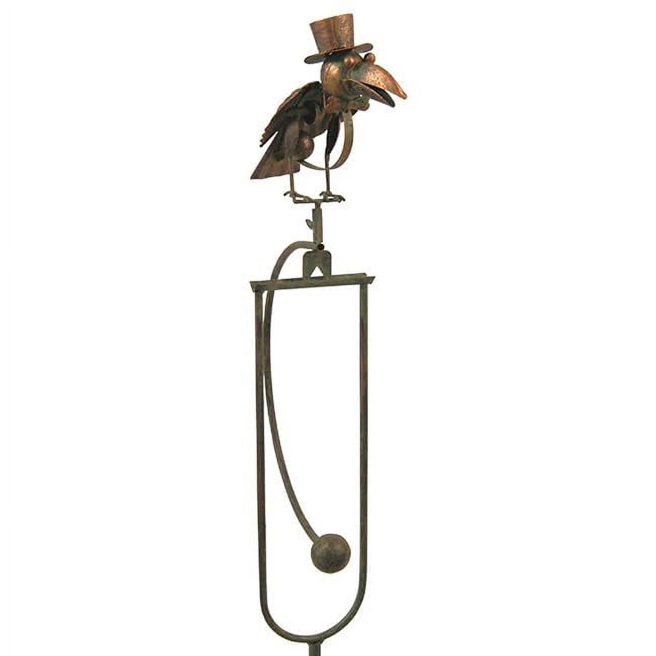 Esschert Design Garden Yard Decorative Metal Bird Rocker Stake with Hat ...