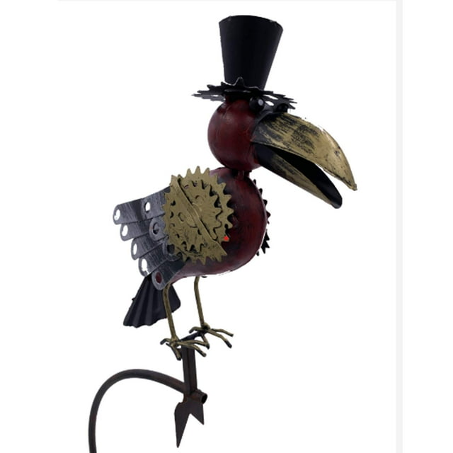 Esschert Steampunk Rocker Bird with Top Hat - Walmart.com