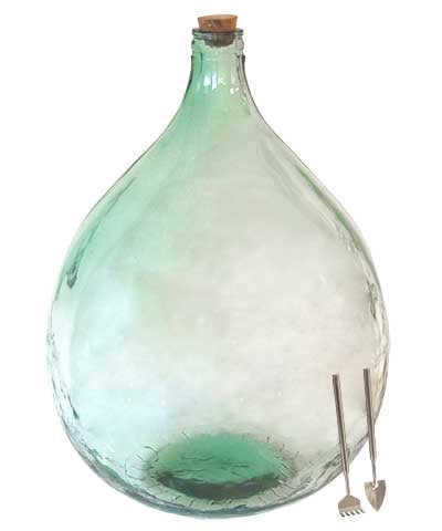 Esschert Design AGG49 Terrarium Bottle Planter with Tools-Large, Green ...