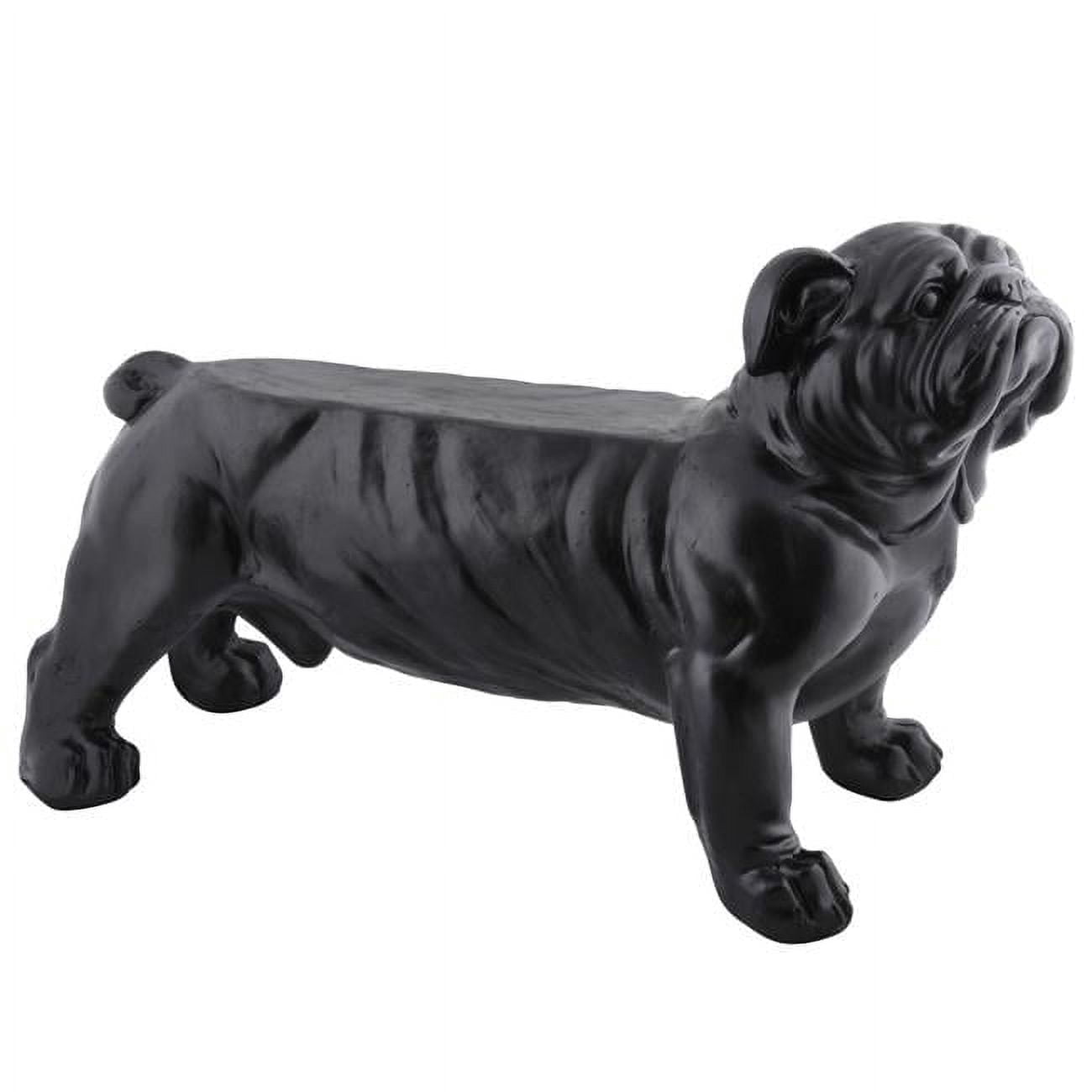 Esschert Design USA AV14 Bulldog Bench, 30.3"D x 13.9"W x 19.1"H, Black ...