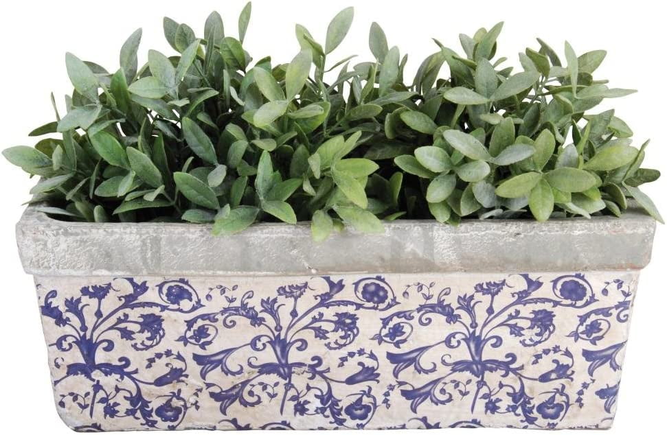 Esschert Design USA Ceramic Balcony Planter-Blue/White - Walmart.com