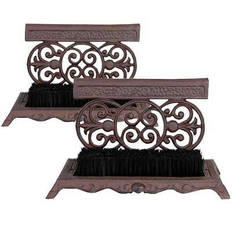 Esschert Design Cast Iron Boot Scrapers with Brushes, Cleaning Tool ...